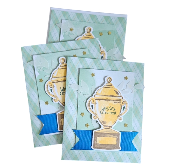 Hand Crafted | Office | Set Of Three Handcrafted Congratulations Blank ...